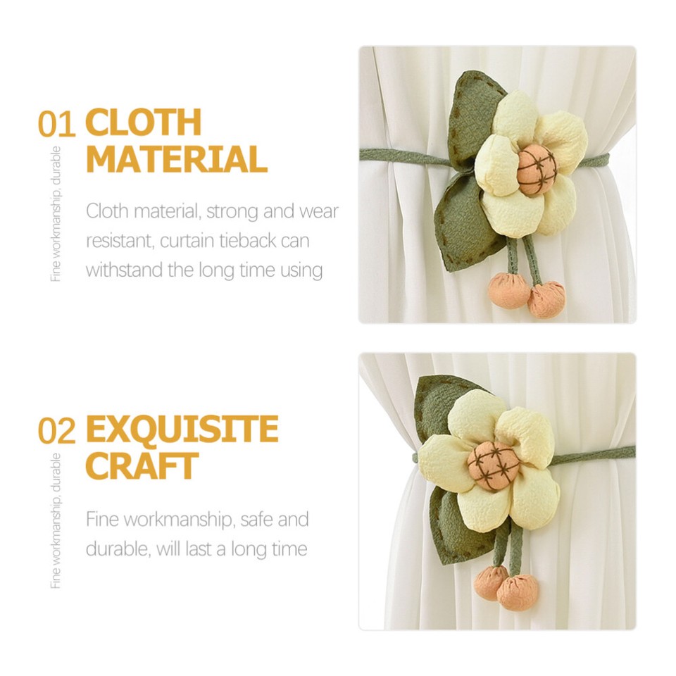 2pcs Curtain Decorative Tieback Curtain Drapes Tieback Binding Ropes ...