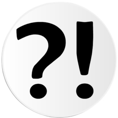 Interrobang Punctuation - 3 Pack Circle Stickers 3" x 3" | eBay