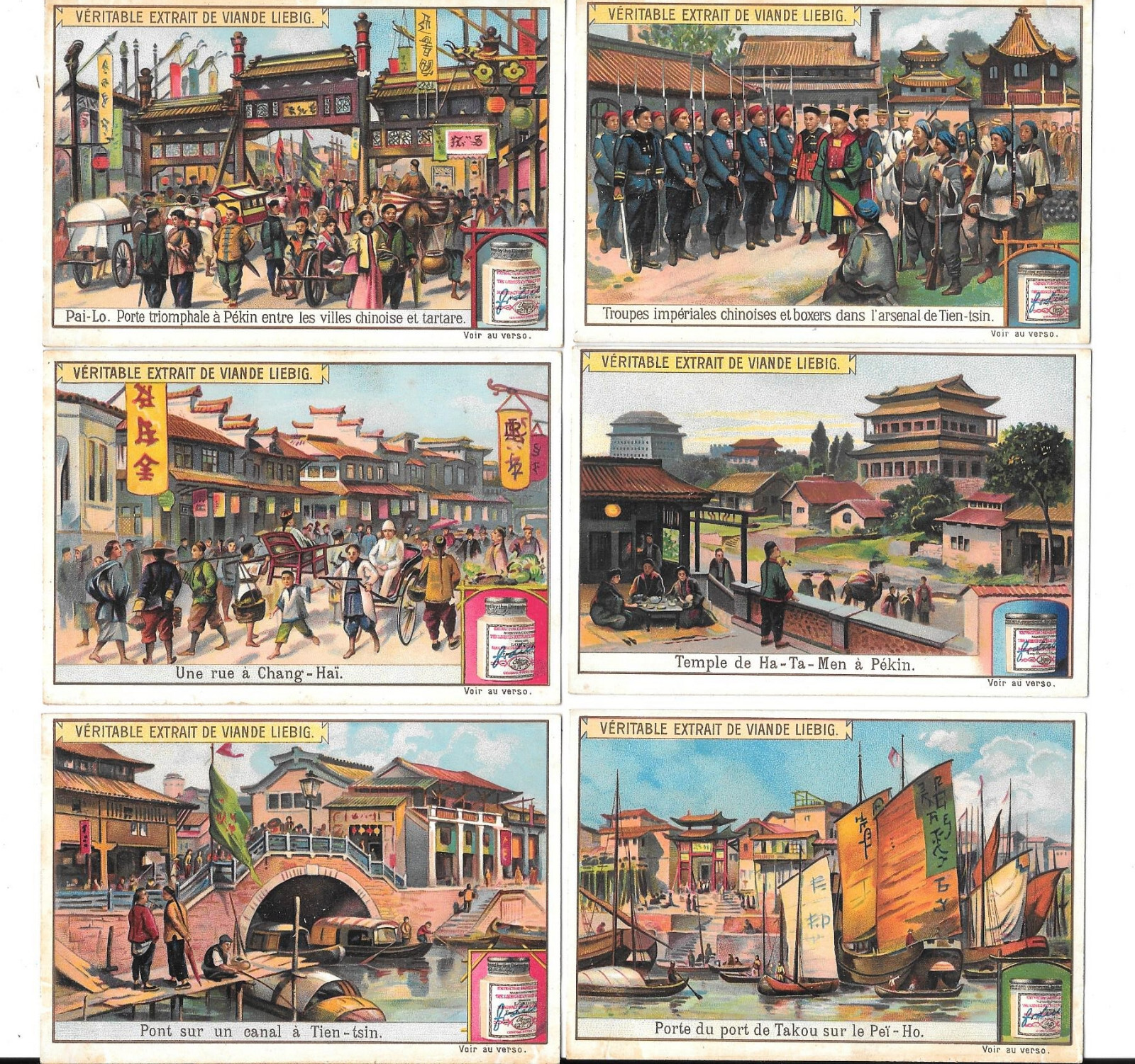 LIEBIG TRADE CARDS, CHINA II 1901 Set of 6 Cards (S660 French). | eBay