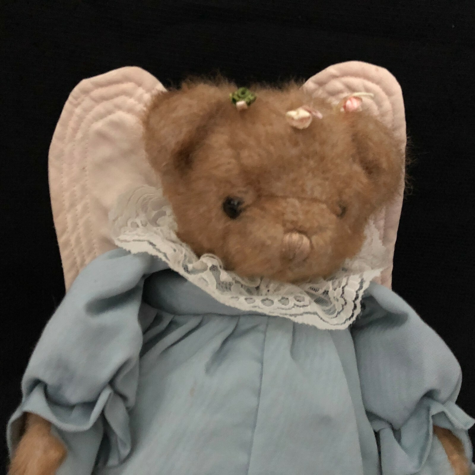 MJC Angel Teddy Bear 20" PURR FECTION Faux Mink Plush 1992 vtg | eBay
