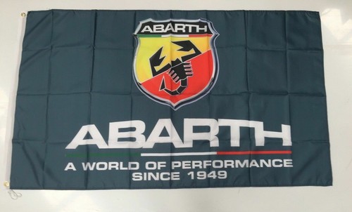Abarth Style 3 Banner Flag - Car Scorpion Fiat Spider Racing Mechanic ...