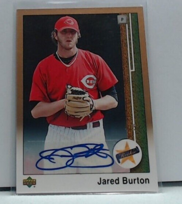 2007 UPPER DECK JARED BURTON ROOKIE REPRINT AUTO 1989 /5 #89-BN REDS ...