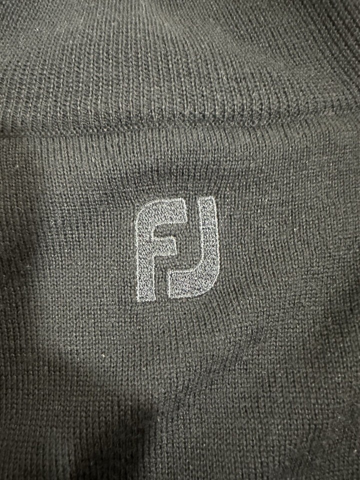 FootJoy FJ Sweater 1/4 Zip Mens XL Golf Performance Wool Pullover Lined ...