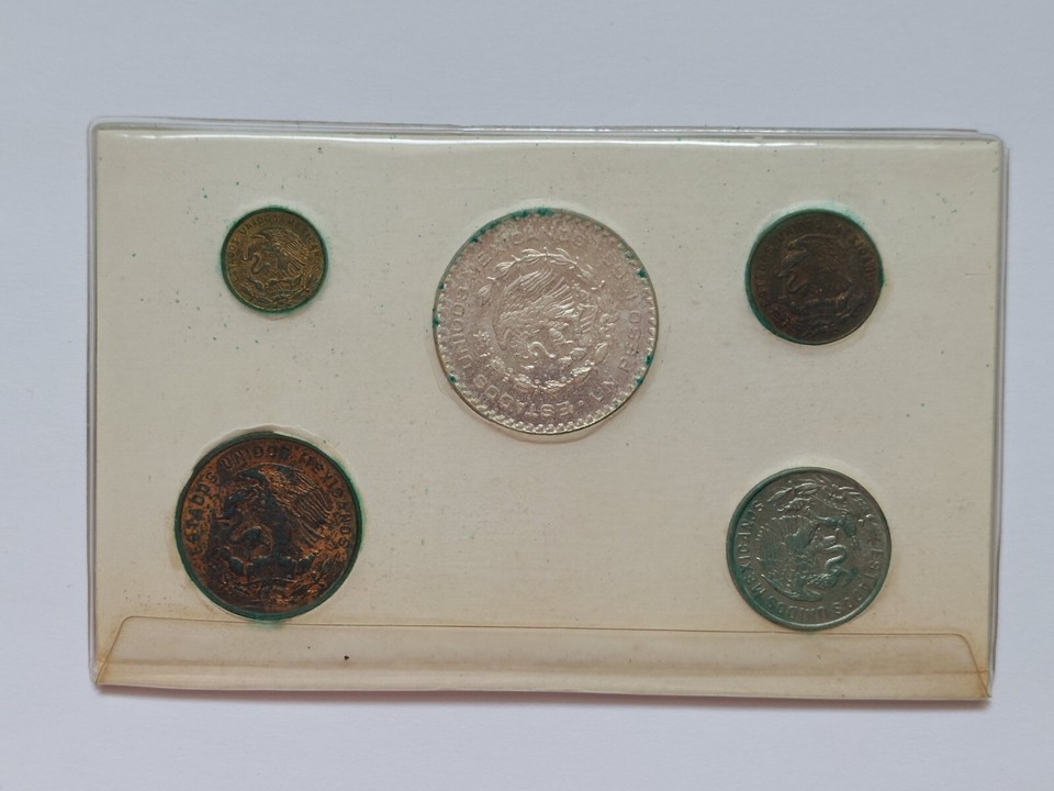 1965 Mexico Mint Set Silver Un Peso - 5 Coin Set | eBay