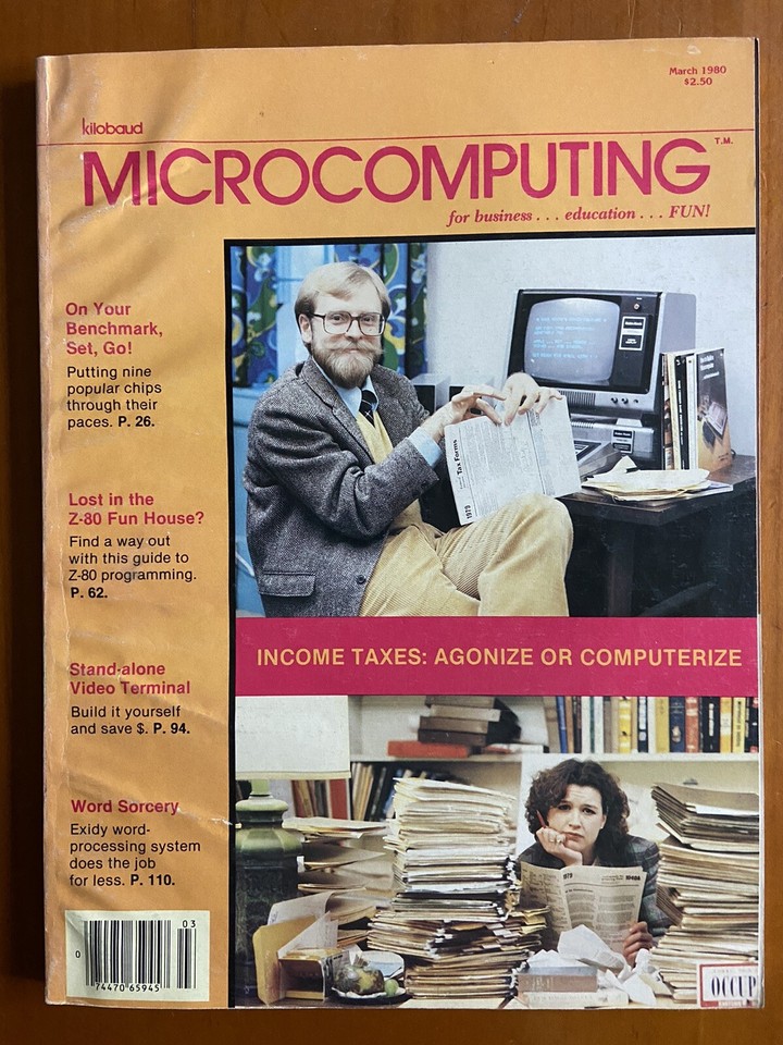 Lot of (6) 1980 Kilobaud Microcomputing Magazines Jan-Jun PET Apple II ...