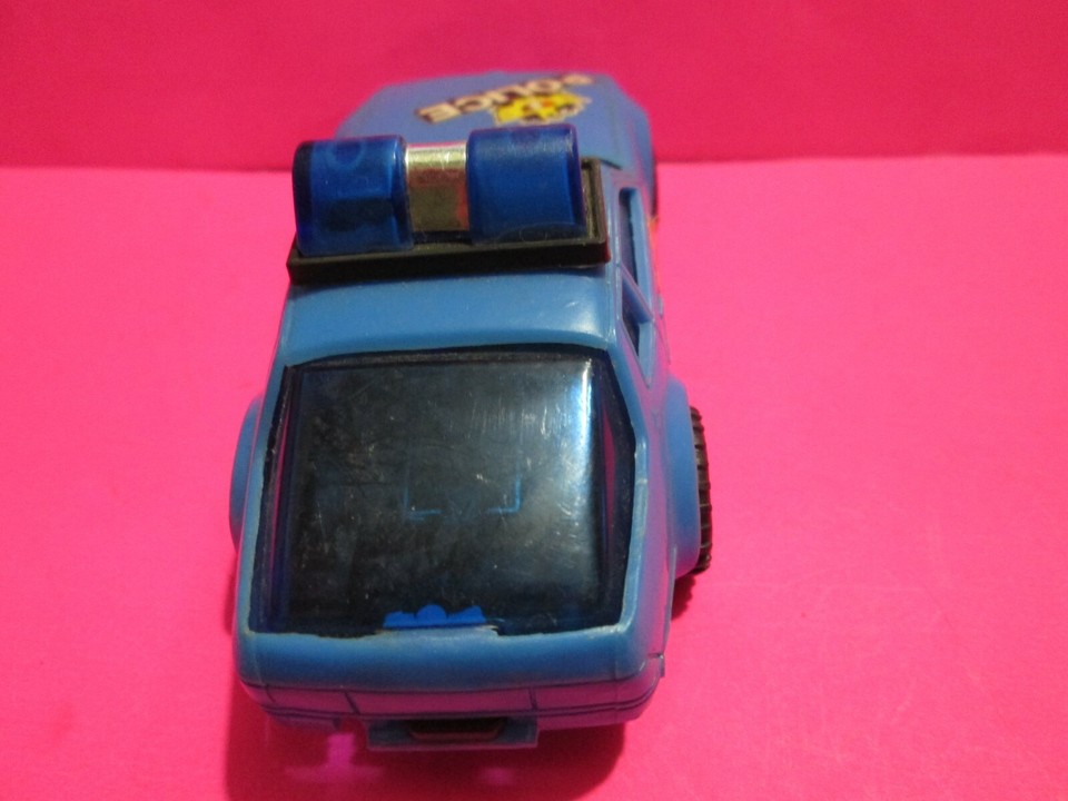VINTAGE PLASTIC BLUE FRICTION POLICE CAR TOY PLASTIC MADE IN CHINA ...