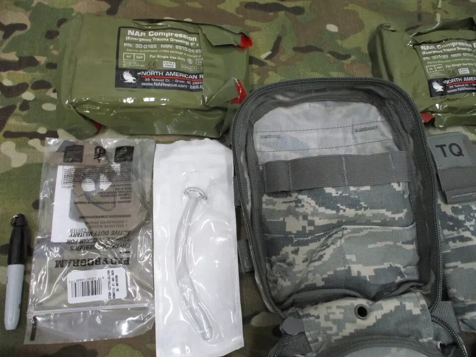 USGI USAF JFAK Joint First Aid Kit IFAK Complete 2 NAR CAT G7 & STRAP ...