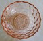 VTG PINK FOSTORIA AMERICAN DEPRESSION GLASS CUBE PATTERN BOWL 6 1/2 ...