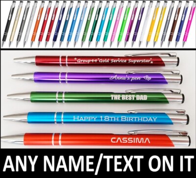 1-100 Personalised Pen Customised Pens Promotional Stylus Pens Bulk ...