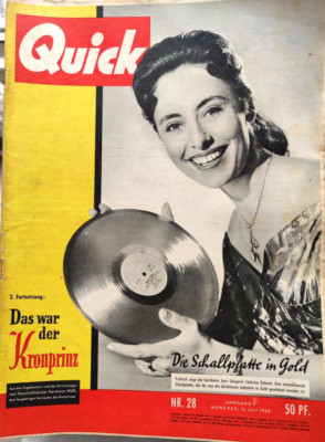 Zeitschrift Quick Ausgabe Nr. 28 vom 14 Juli 1956 Sammler Rarität (271 ...