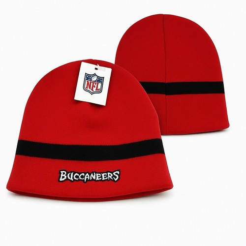 Tampa Bay Buccaneers Red Black Stripe OSFA Beanie Hat Vintage NFL | eBay
