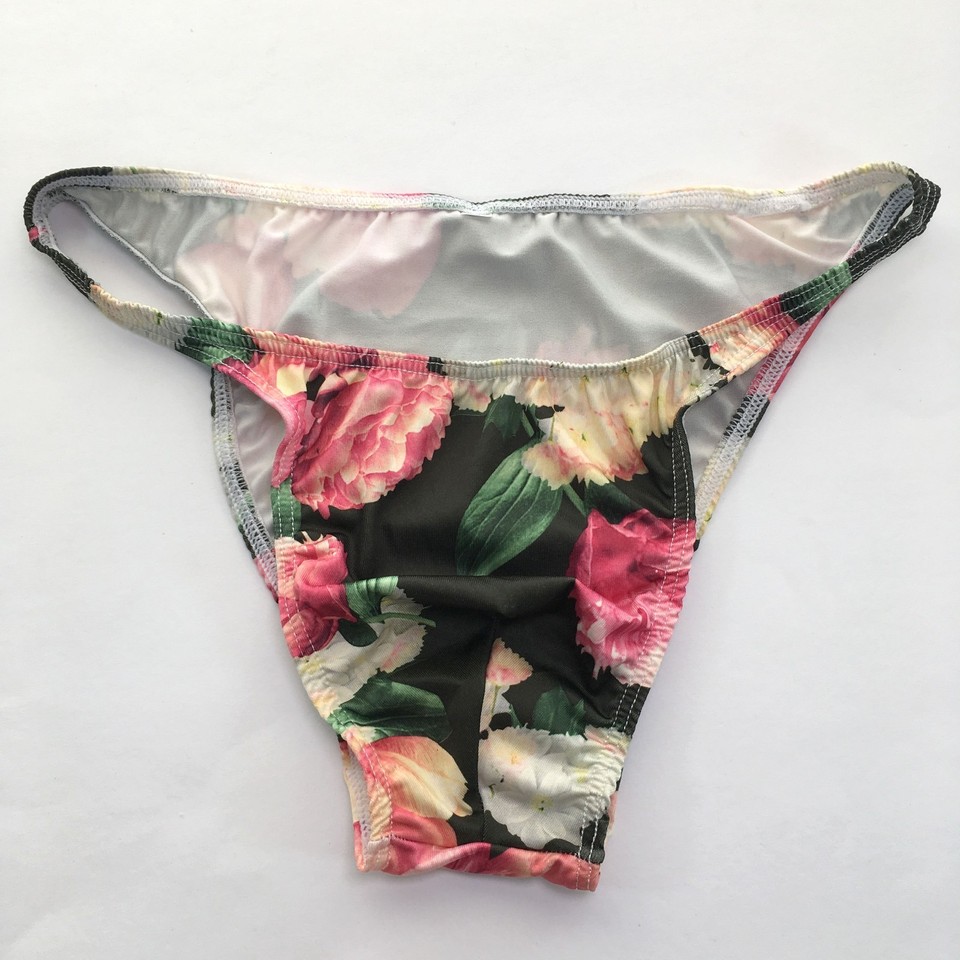 K377 P Mens String Bikini String Narrow waist Printed Soft Jersey ...