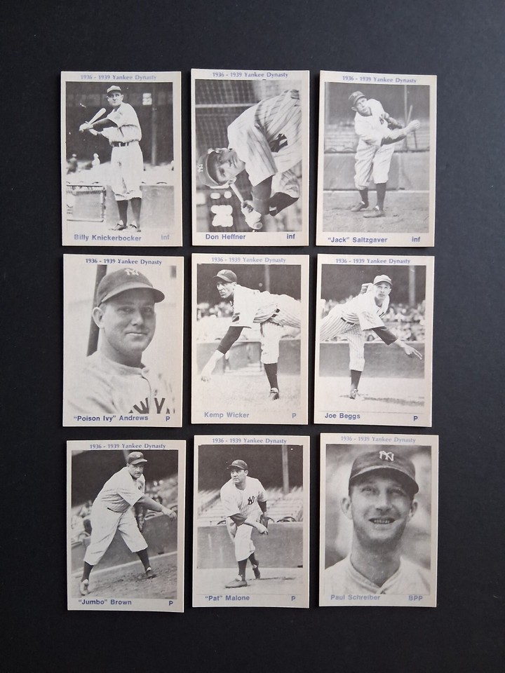 New York Yankees 1975 TCMA 1936-1939 Yankee Dynasty. Complete your set ...