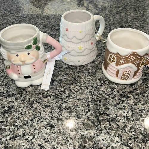 New PINK Gingerbread House, White Christmas Tree & Nutcracker Coffee ...