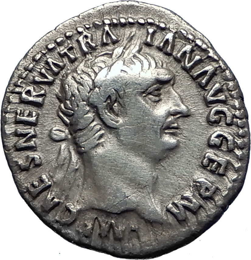 TRAJAN 98AD Authentic Genuine Ancient Silver Roman Coin PAX Peace ...