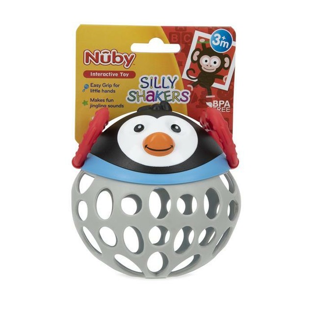 Nuby Play Pals Helicopter Silly Shakers Penguin Baby Infant Rattle Toys ...