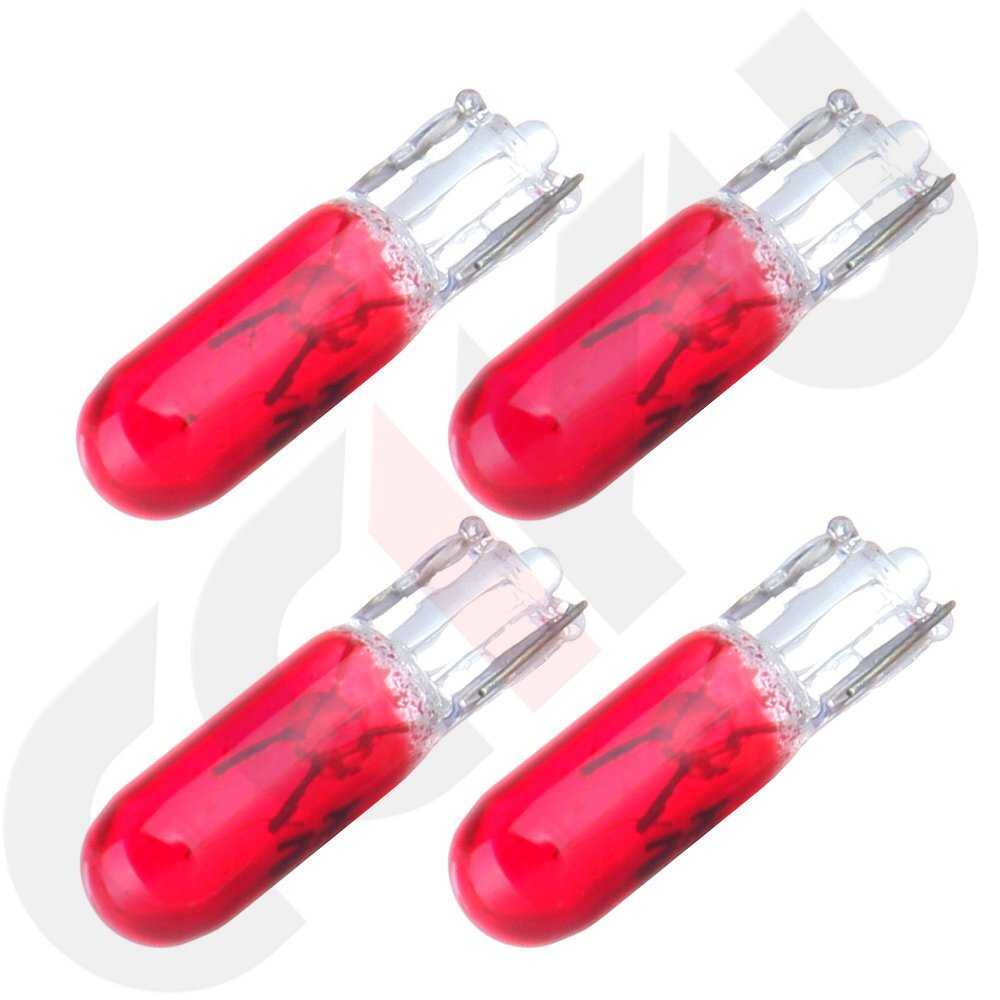 20x Red T5/74 73 Halogen Bulbs Mini-Wedge Bulb Light For Dashboard ...