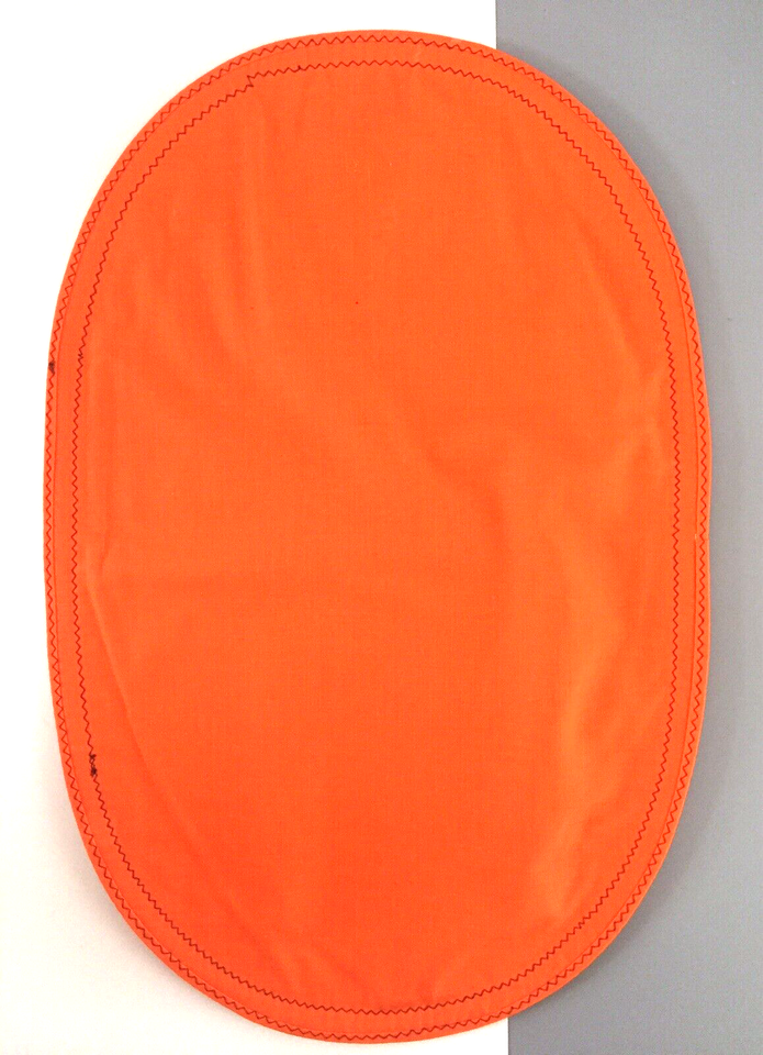 VTG HANDMADE CLOTH *Orange Patchwork Fabric* SET of 4 PLACEMATS & 2 ...