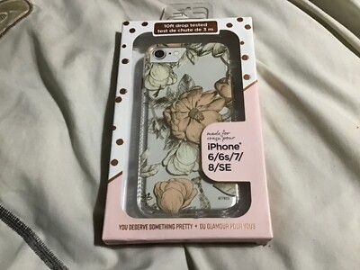 Fellowes clear multicolored gold accent flower phone case iPhone 6/6S/7 ...