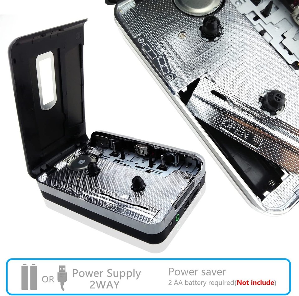 Cassette Player - Portable Converter Recorder Convert Tapes to Digital ...