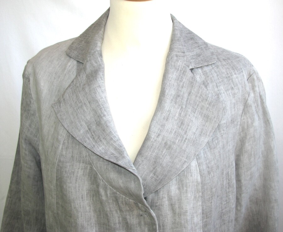 Crea Concept - Set Jacket Light & Skirt Linen Cotton Gray T 42 - Ex ...