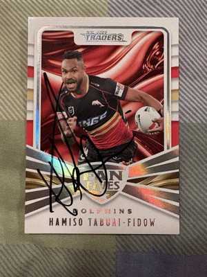 Signed Hamiso Tabuai Fidow Dolphins 2025 NRL Fan Faves Traders Card | eBay