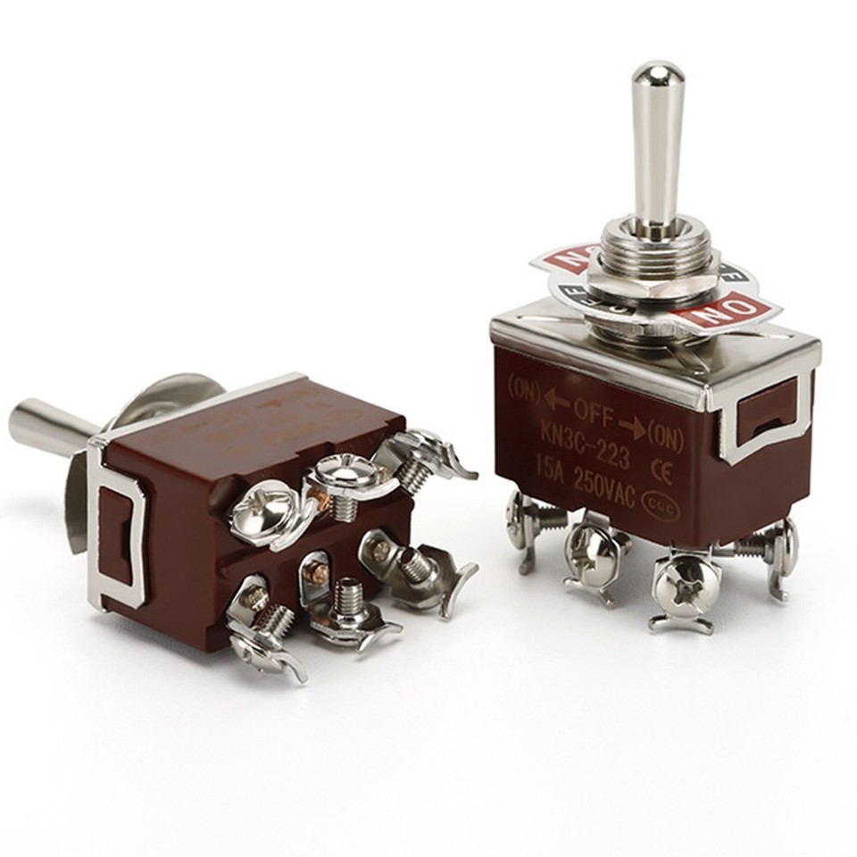 4 Pack Momentary Toggle Switch 12V DC 3 Way 30 Amp DPDT 6 Pin (ON)-Off ...