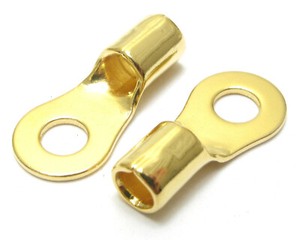 Gold Plated Ring Terminal, 10-12AWG, #8 Ring, 50pcs | eBay