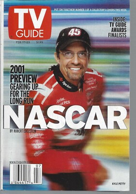 2001 Preview Nascar Cover TV Guide February, 2001 Issue | eBay