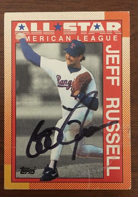 JEFF RUSSELL 1990 TOPPS AUTOGRAPHED SIGNED AUTO BASEBALL CARD 395 ...