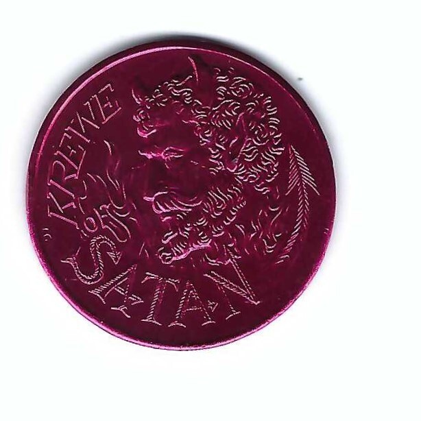 VINTAGE 1975 WOLFMAN RED SATAN DEVIL DOUBLOON COIN TOKEN MEDALLION | eBay