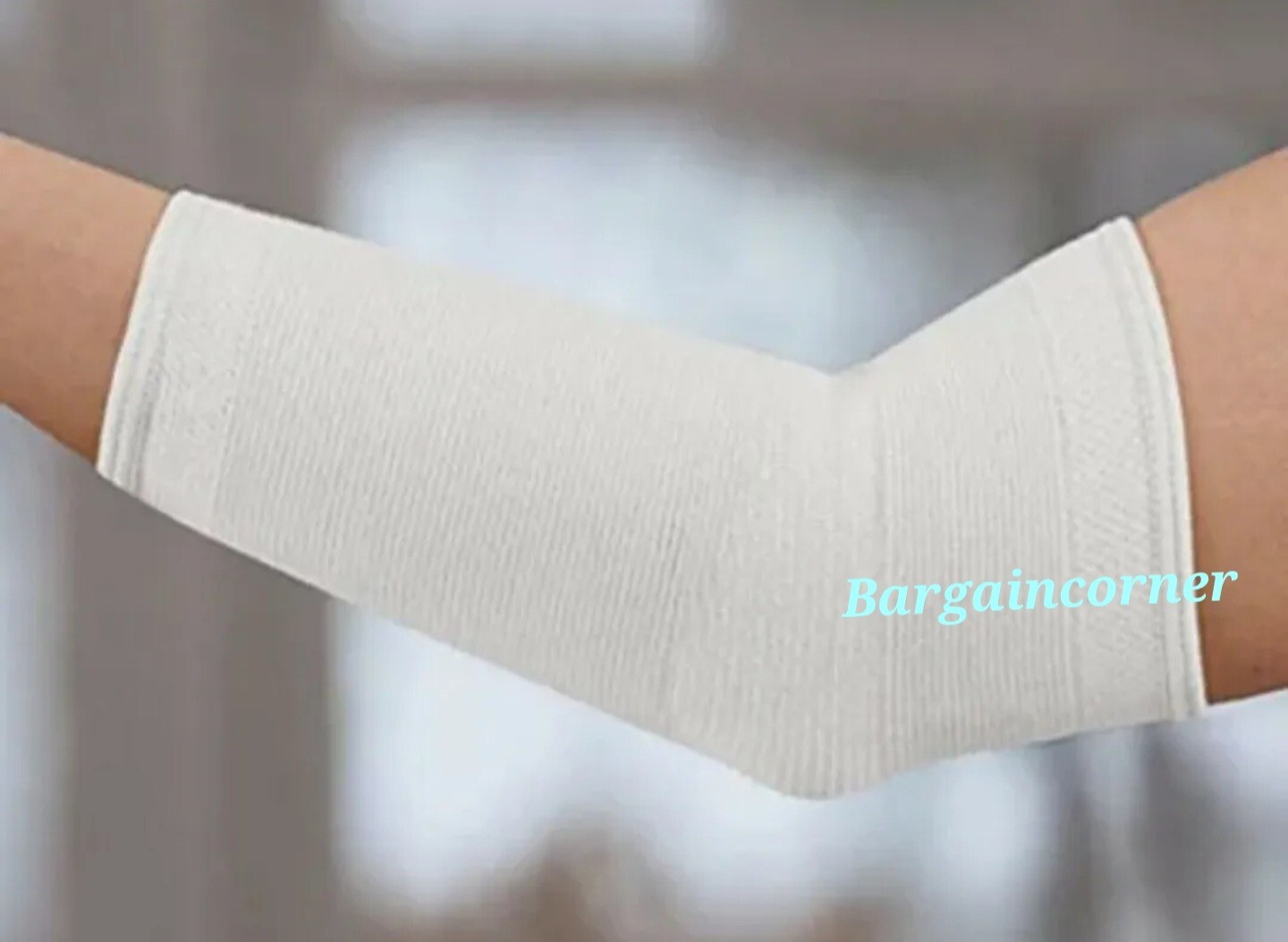 Elasticated Elbow Arm Compression Support Sleeve Sports Bandage Brace ...