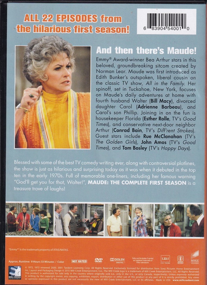 MAUDE- The Complete First Season (DVD 2015 2-Disc Set) (C) 683904540010 ...