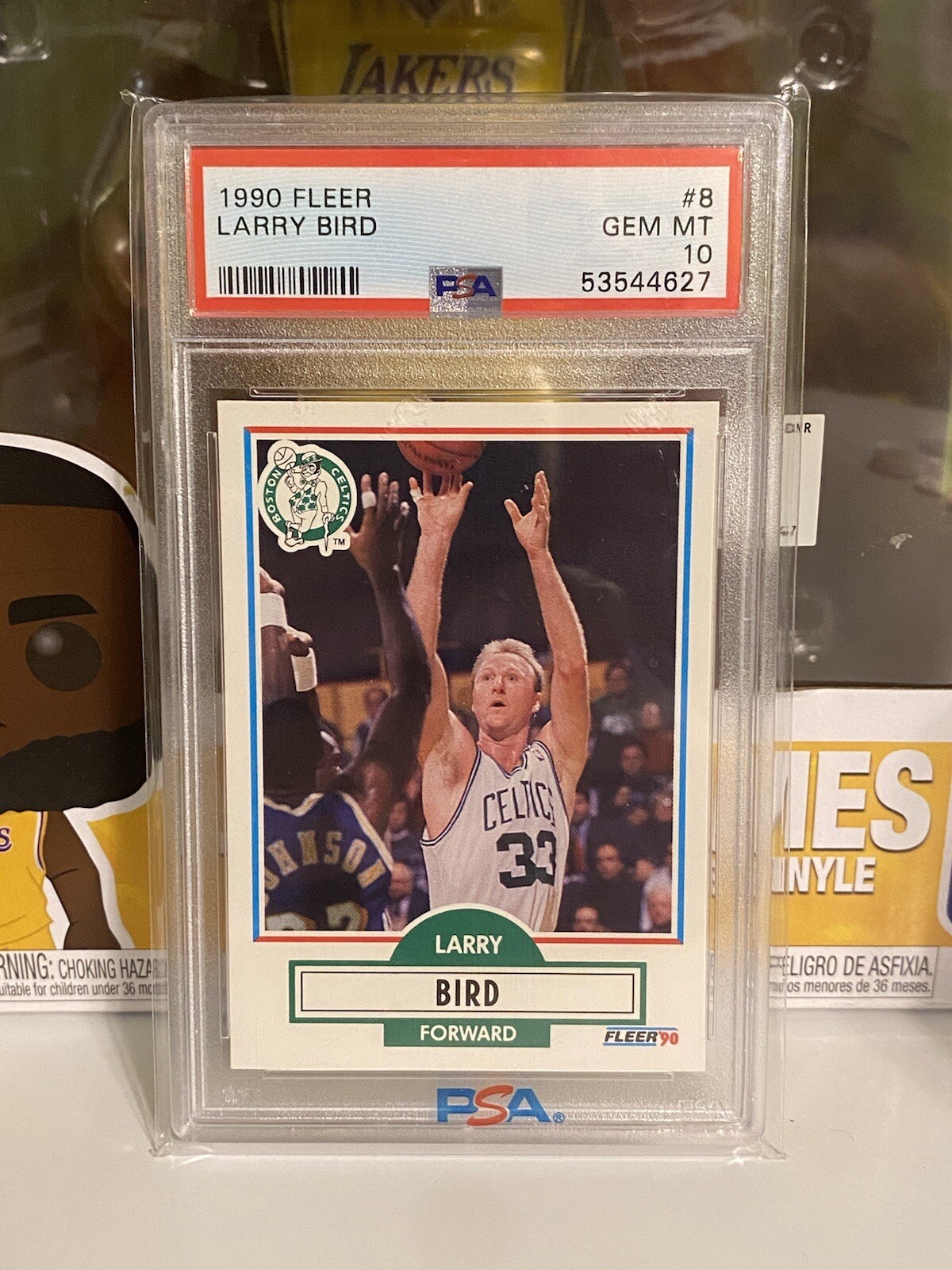 1990-91 Fleer Basketball Larry Bird #8 PSA 10 Boston Celtics GEM MINT ...