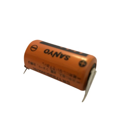 2 x Sanyo CR17335 3V PLC Battery W/tabs 17 x 33.5mm +1P-1P. Battery Dec ...