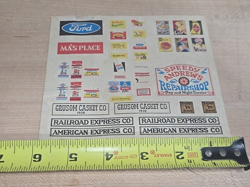 Vintage Tyco Lionel Train Decals Ford Dunlop Pepsi Coca-Cola Edison ...
