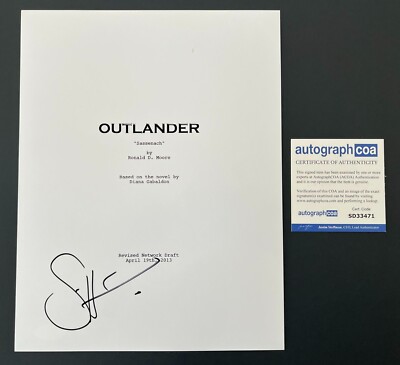 SAM HEUGHAN SIGNED OUTLANDER PILOT SCRIPT w/EXACT VIDEO PROOF ...