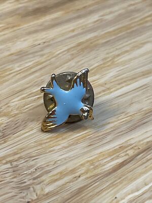 Vintage Enamel Bluebird of Happiness Lapel Pin Pinback Estate Jewelry ...