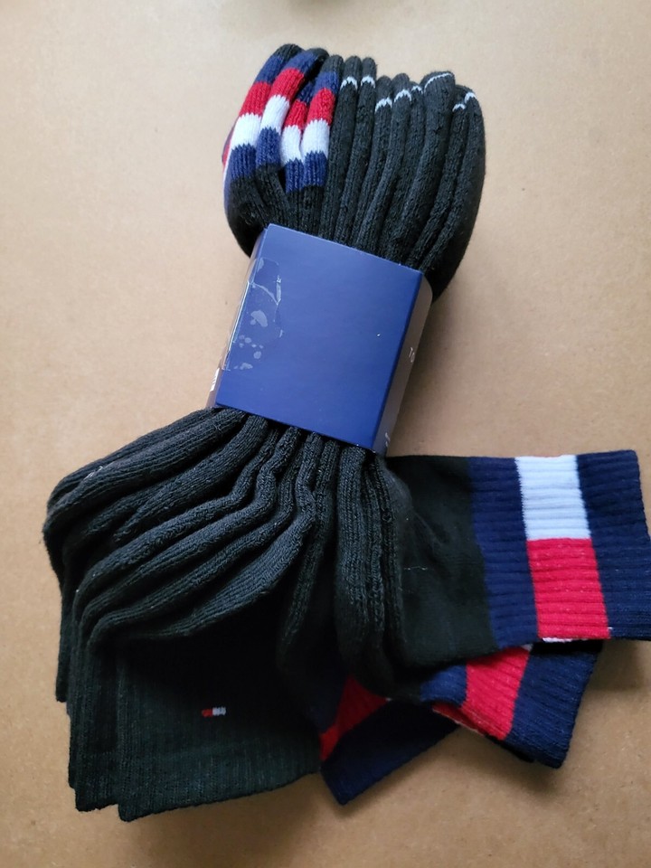 Tommy Hilfiger 6-pair Sport Quarter socks 6pk Athletic Socks Black big ...