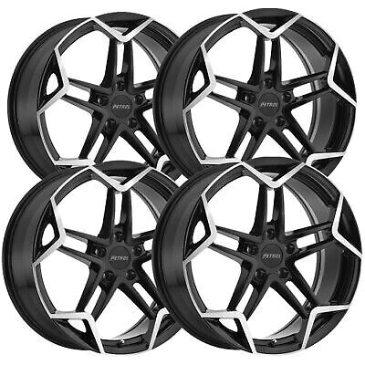 (Set of 4) Petrol P1A 19x8 5x112 +40mm Black/Machined Wheels Rims 19 ...
