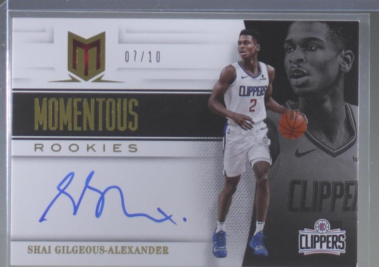 2018-19 Panini Chronicles - Momentous Rookie Autos Shai Gilgeous ...