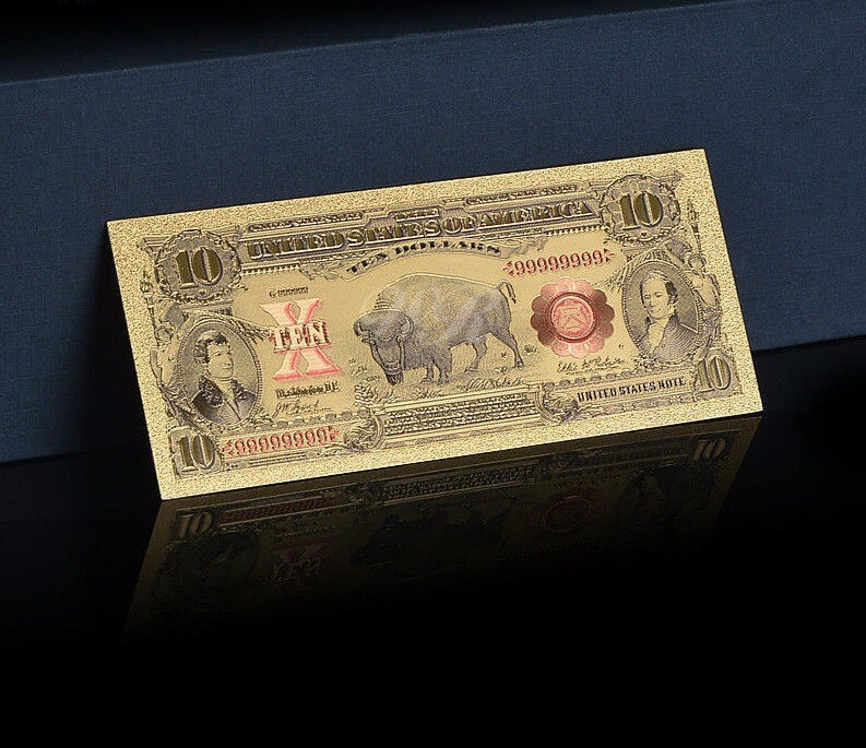1901 $10 BISON GOLD Banknote ***Contains 1/200 Oz 24Kt GOLD*** | eBay