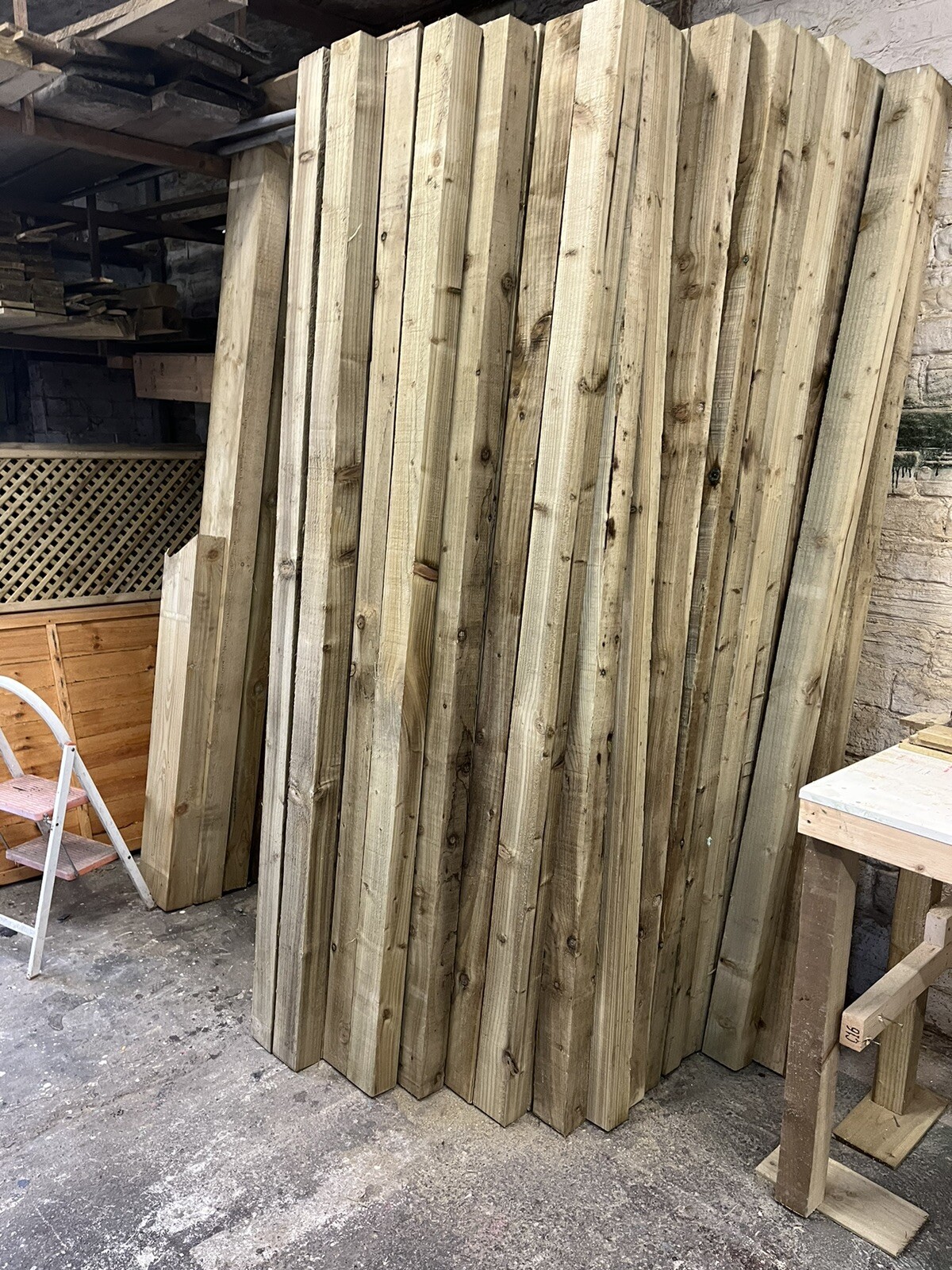 New - 4x3x 8ft Treated Timber / Wooden Posts | eBay UK