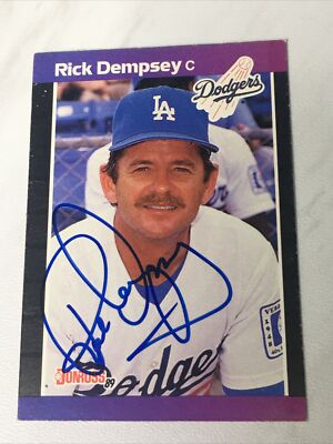 RICK DEMPSEY SIGNED 1989 Donruss 432 autographed baseball card Dodgers ...