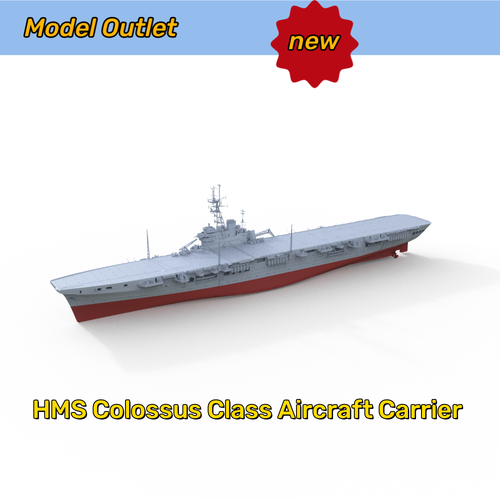 1/350 Military Model Kit HMS Colossus Class Aircraft Carrier Full Hull ...