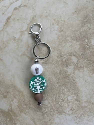 1x Key Chain coffee Starbucks with silicone beads | eBay