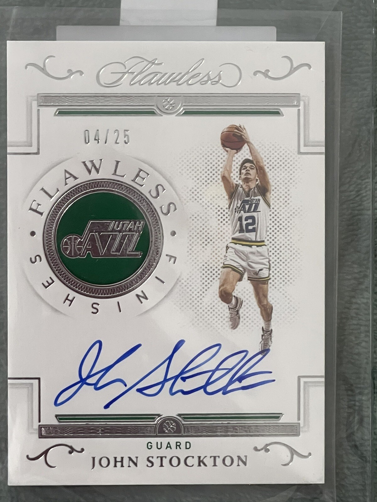 2020-21 Panini Autograph John Stockton Flawless Finishes #4/25 Utah ...