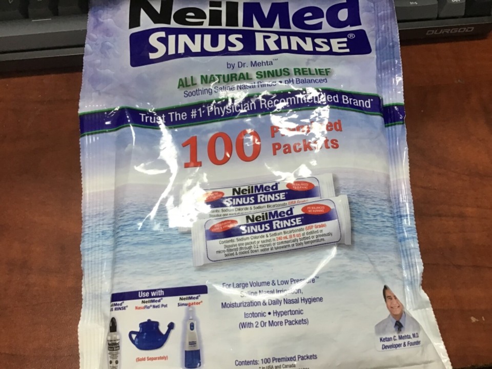 Neil med sinus rinse 100 premixed packets new pack sealed | eBay