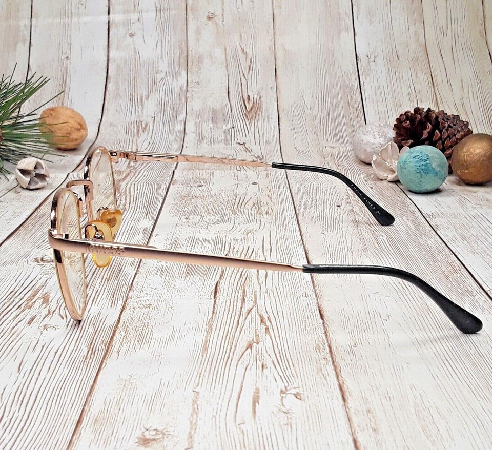 Guess Round Green Gold-Toned Metal Eyeglasses FRAMES ONLY GU 320 GRM 44 ...