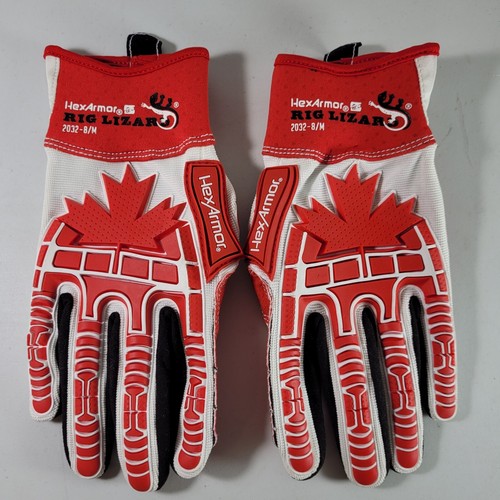 Rig Lizard Impact & Cut Resistant Safety Glove Hex Armor 2032 8/M Red ...